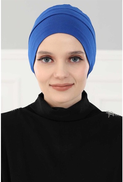 Silversun Bere Model Tesettür Bone,saks Mavi,b-35