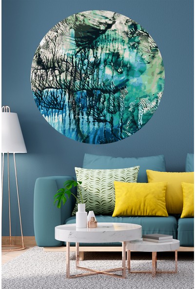 Suluboya 3 Temalı Duvar Sticker 70X70