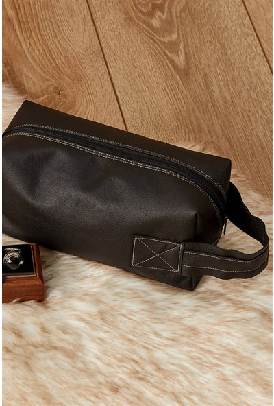 Silversun Deri Makyaj Çantası,siyah,cm-1 Silversun Deri Makyaj Çantası,siyah,cm-1