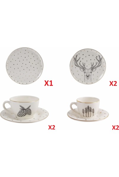 Porland Forest Deer Çay ve Kahve Sunum Seti 2 Kişilik 7 Parça Porland Forest Deer Çay ve Kahve Sunum Seti 2 Kişilik 7 Parça