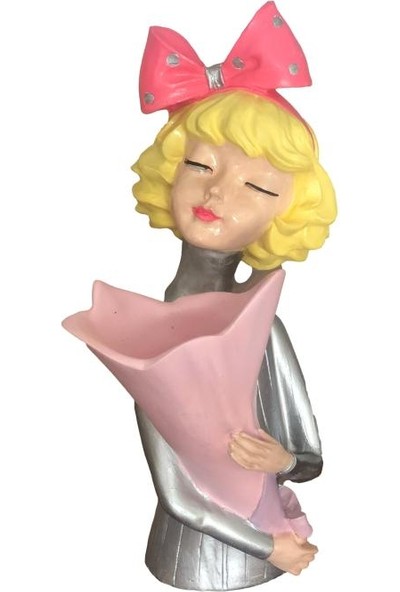 Dekoratif Buketli Kız Vazo