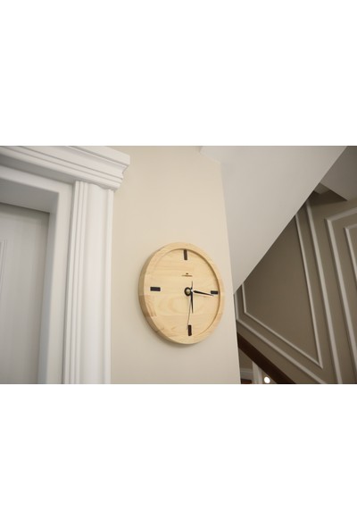 Mb Aksesuar Ahşap Yuvarlak Şık Duvar Saati Mb Aksesuar Ahşap Yuvarlak Şık Duvar Saati