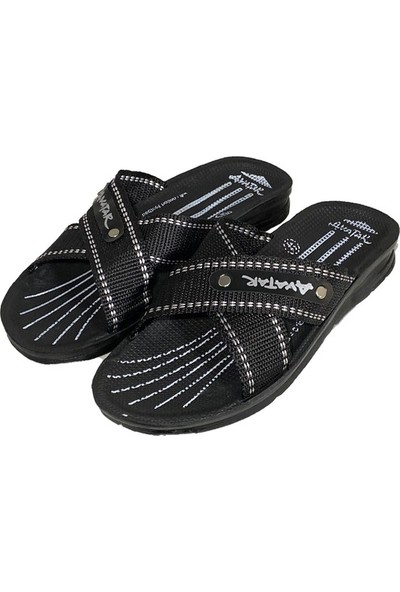 Avatar Çapraz Siyah Erkek Terlik