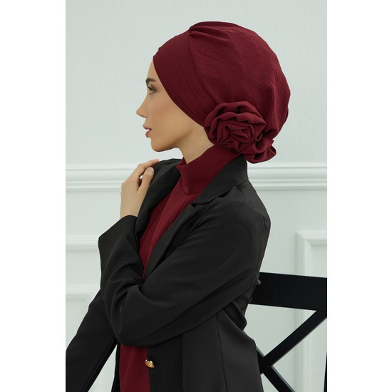 Aisha's Design Aerobin Kumaş Hazır Türban,bordo,ht-92 Fiyatı