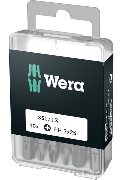 Wera Yıldız Bits Uç 10 Adet 851/1Z PH2x25MM 05072401001 Wera Yıldız Bits Uç 10 Adet 851/1Z PH2x25MM 05072401001