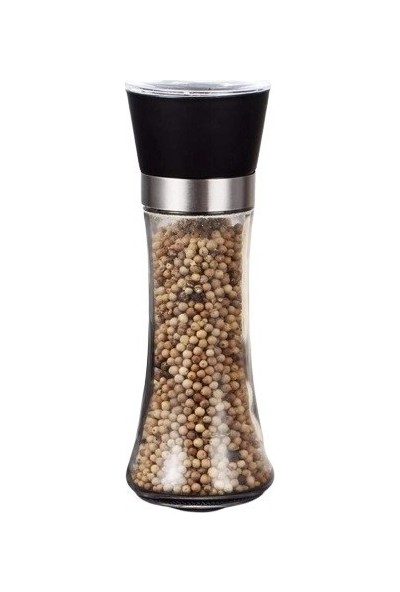 Gerson 1 Adet Seramik Bıçaklı Cam Baharat ve Tuz Değirmeni Baharat Öğütme