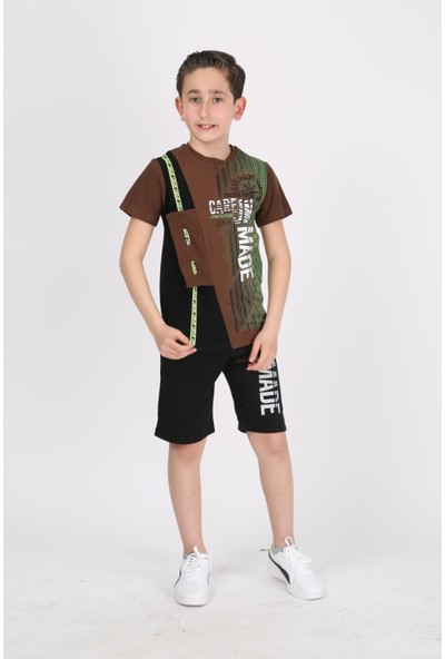 Serüven Kids Erkek Çocuk Yazlık Penye Pamuk T-Shirt Şort Ikili Takım Mükemmel Kalite Serüven Kids Erkek Çocuk Yazlık Penye Pamuk T-Shirt Şort Ikili Takım Mükemmel Kalite