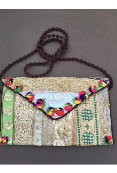Ithal Renkli Ponponlu Çanta