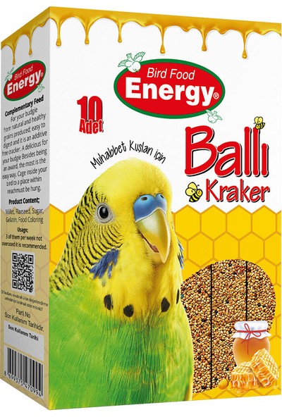 Pet Food Energy Energy Ballı Muhabbet Kuşu Krakeri 10'lu Pet Food Energy Energy Ballı Muhabbet Kuşu Krakeri 10'lu
