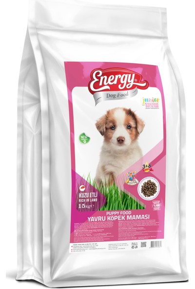 Pet Food Energy Dog Food Energy Kuzu Etli Yavru Köpek Maması 15 kg Pet Food Energy Dog Food Energy Kuzu Etli Yavru Köpek Maması 15 kg