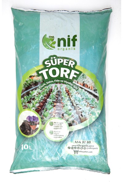 Nif Organik Nif Süper Torf, Çiçek Saksı ve Viyoller Için- 10LT Nif Organik Nif Süper Torf, Çiçek Saksı ve Viyoller Için- 10LT