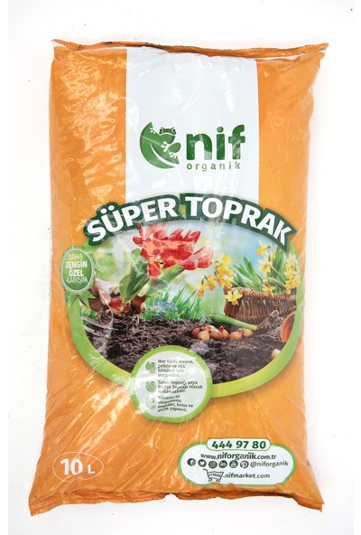 Nif Organik Süper Toprak, Her Türlü Bitki Için - 10 Lt Nif Organik Süper Toprak, Her Türlü Bitki Için - 10 Lt