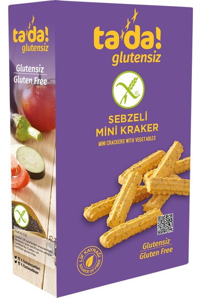 Tada Glutensiz Sebzeli Mini Kraker 10 x 85 gr