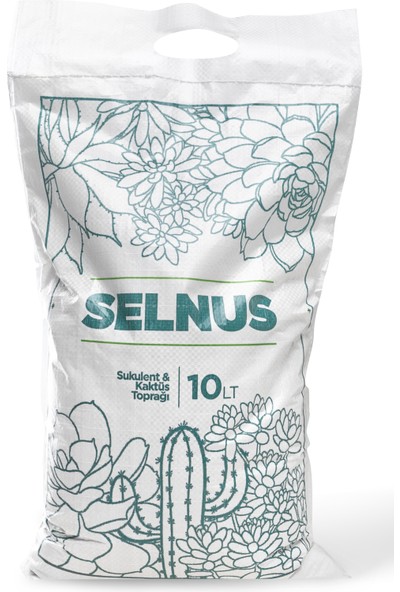Selnus Sukulent & Kaktüs Toprağı 10 Lt - Gübre Katkılı, Teraryum, Sedum, Kaktüs, Sukulentler Için Toprak