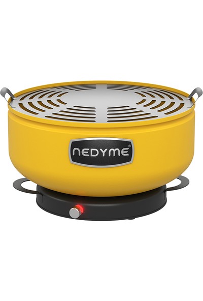 Nedyme Dumansız Kömürlü Mangal Simli Sarı