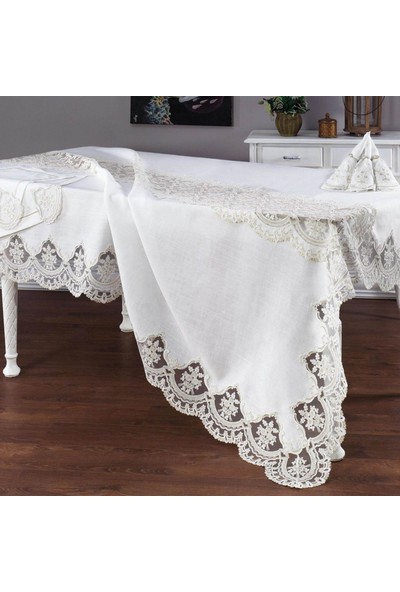 Calista Home Dantelli 160X260CM Masa Örtüsü - Digna Calista Home Dantelli 160X260CM Masa Örtüsü - Digna