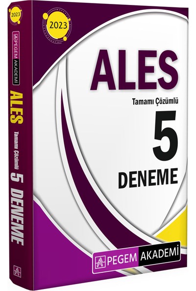Pegem Akademi Yayıncılık 2023 ALES Tamamı Çözümlü 5 Deneme