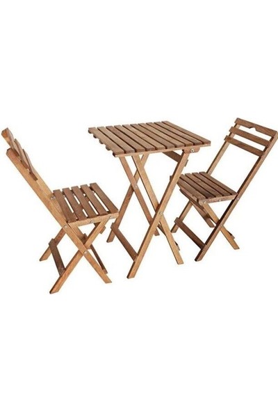 Macco Ahşap Bistro Masa Sandalye Takımı