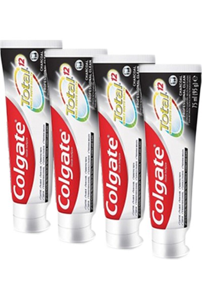 Colgate Total Charcoal Profesyonel Aktif Kömür Diş Macunu 50 ml x4 Colgate Total Charcoal Profesyonel Aktif Kömür Diş Macunu 50 ml x4