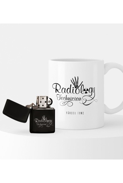BK Kişiye Özel Radyoloji Teknisyeni Temalı Çakmak ve Kupa Seti - 1