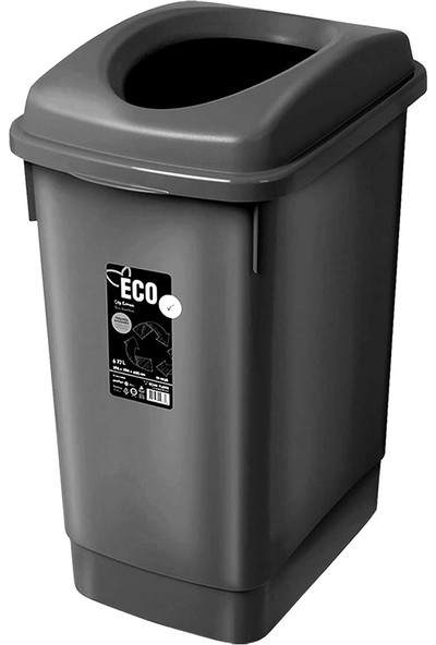 Şeker Portakalım Kurumsal Banyo Tuvalet Wc Yarım Kapak 27 Litre Çöp Kovası Siyah