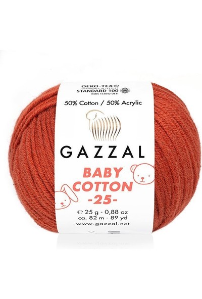 Gazzal 25GR Gazzal Örgü Iplikleri | Baby Cotton Amigurimi Koton 3453 Kiremit Gazzal 25GR Gazzal Örgü Iplikleri | Baby Cotton Amigurimi Koton 3453 Kiremit
