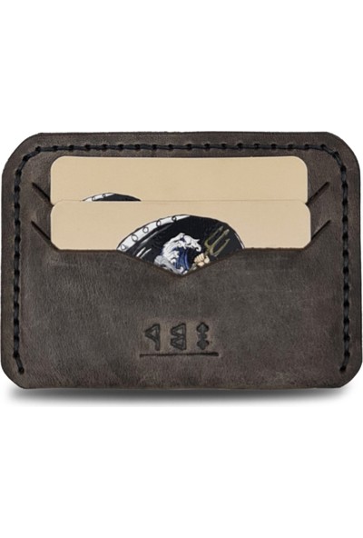 Rbx Leather Deri / Poseidon Signature Cüzdan - Gri