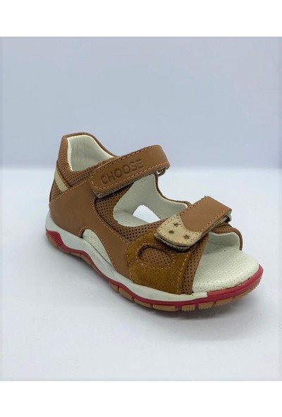 Choose Hakiki Deri Ortopedik Kahverengi Erkek Çocuk Ayakkabı