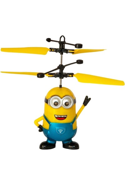 Epazzar Uçan Minyon Dron Hareket Sensörlü USB Şarjlı Minions Dron Oyuncak Mavi