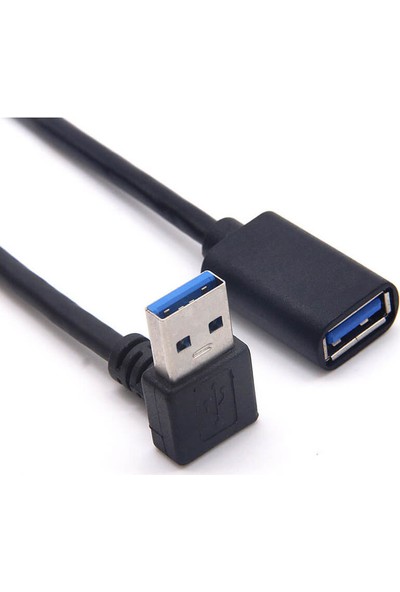Wozlo 90 Derece USB 3.0 Uzatma Kablosu - Dik ve Sağ Açılı - Panel Tipi - 30CM Wozlo 90 Derece USB 3.0 Uzatma Kablosu - Dik ve Sağ Açılı - Panel Tipi - 30CM