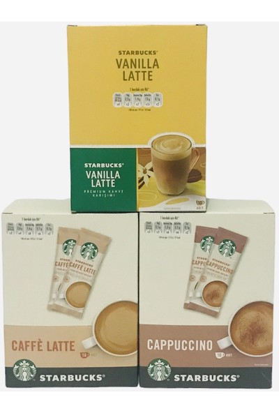 Starbucks Premium Kahve Karışımı Seti 3X10 Adet Starbucks Premium Kahve Karışımı Seti 3X10 Adet