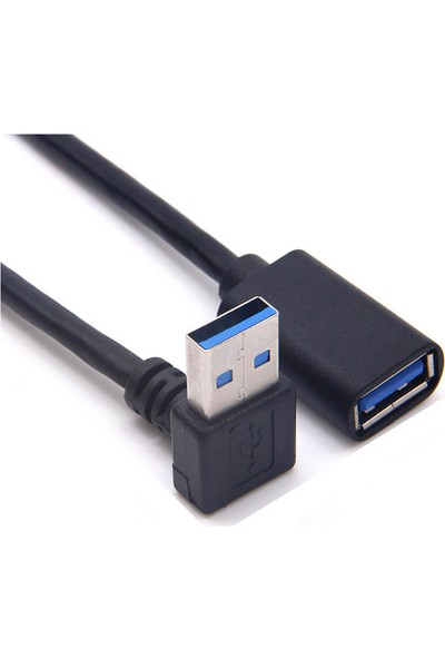 Wozlo 90 Derece USB 3.0 Uzatma Kablosu - Dik ve Sol Açılı - Panel Tipi - 30CM Wozlo 90 Derece USB 3.0 Uzatma Kablosu - Dik ve Sol Açılı - Panel Tipi - 30CM