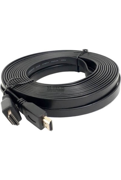 Wozlo HDMI Kablo 4K Full Hd 3D Destekli 3840*2160 Yassı Flat Slim Kablo 10 Metre Wozlo HDMI Kablo 4K Full Hd 3D Destekli 3840*2160 Yassı Flat Slim Kablo 10 Metre