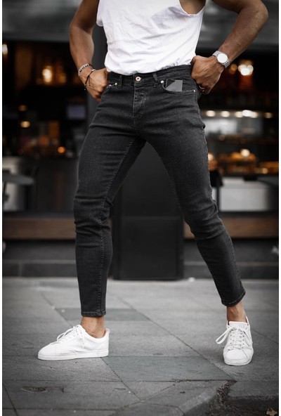 Erkek Slimfit Siyah Kot Pantolon Erkek Slimfit Siyah Kot Pantolon