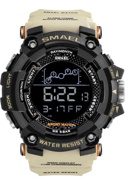Smael 180B Kronometreli Büyük Kasa Dijital Kol Saati