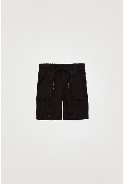 FullaModa Beli Lastikli Cep Detaylı Çocuk Şort