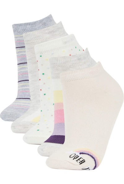 DeFacto Kadın Pamuklu 5'li Kısa Çorap L6140AZNS DeFacto Kadın Pamuklu 5'li Kısa Çorap L6140AZNS