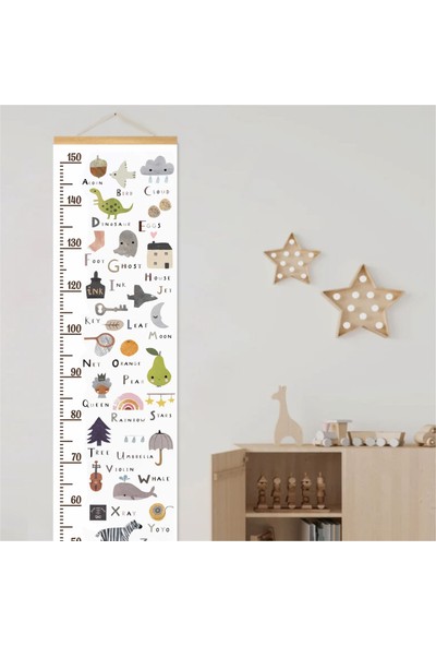 Eğitici Askılı Kanvas Boy Ölçer