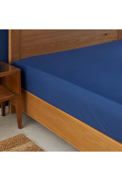 Nautica Home Lacivert %100 Pamuk Tek Kişilik Fitted/lastikli Çarşaf