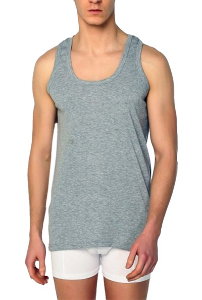 Tutku Erkek 3'lü Ribana Atlet |gri