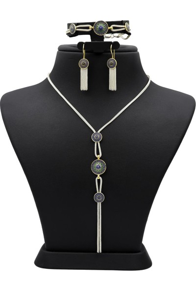 Akyüz Gümüş Altın Yaldızlı Mineli Mardin Hasırı Gümüş Set 057 Akyüz Gümüş Altın Yaldızlı Mineli Mardin Hasırı Gümüş Set 057