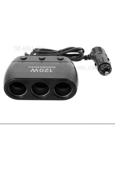 Platoon 3 Lü Çakmak Çoğaltıcı 3 Port Çakmak Çoklayıcı 120 Watt Kablolu Çakmak Çoğaltıcı Platoon 3 Lü Çakmak Çoğaltıcı 3 Port Çakmak Çoklayıcı 120 Watt Kablolu Çakmak Çoğaltıcı