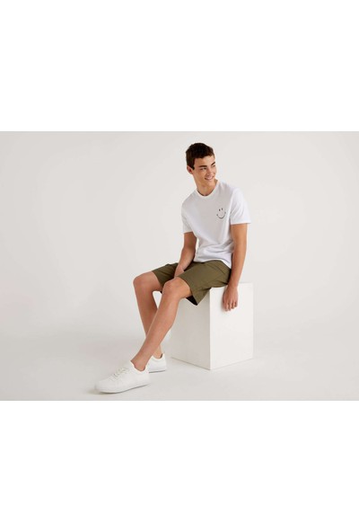 Benetton Paraşüt Kanvas Şort