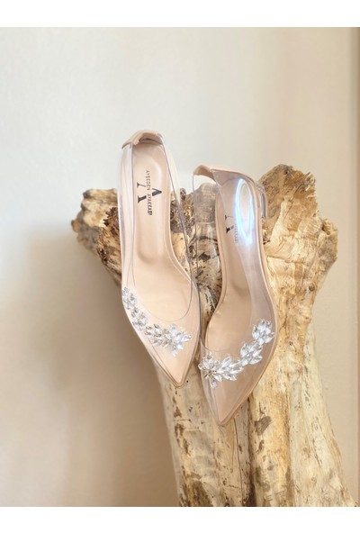 Ayşeden Ayakkabı Şeffaf Nude Yaprak Toka Babet Ayşeden Ayakkabı Şeffaf Nude Yaprak Toka Babet