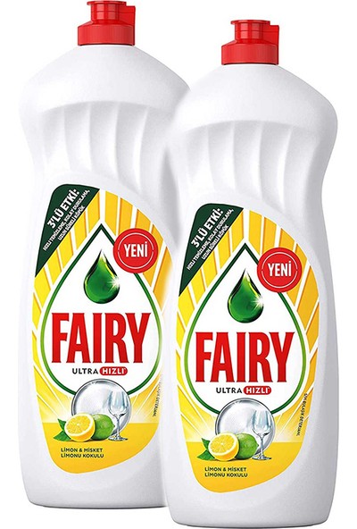 Fairy Ultra Hızlı Limon & Misket Limonu Kokulu 650 ml 2 Adet Fairy Ultra Hızlı Limon & Misket Limonu Kokulu 650 ml 2 Adet