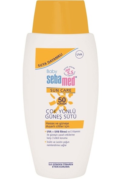 Sebamed Baby Sun Care Çok Yönlü Güneş Sütü 100 ml 50 Faktör Sebamed Baby Sun Care Çok Yönlü Güneş Sütü 100 ml 50 Faktör