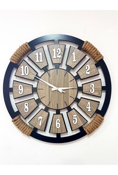 Beyaz Evim Dekoratif Duvar Saati Sessiz Akar Mekanizmalı 40CM