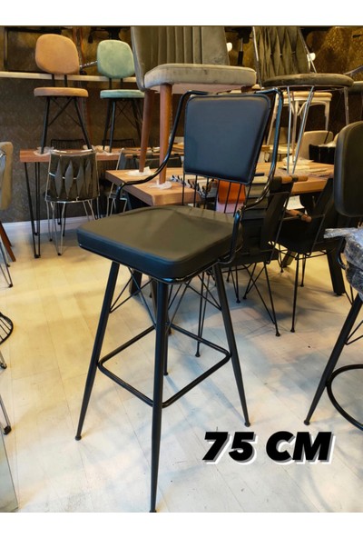 Sandalye Shop Yeni Sandalye Shop Reina Bar Sandalyesi 75 cm Siyah