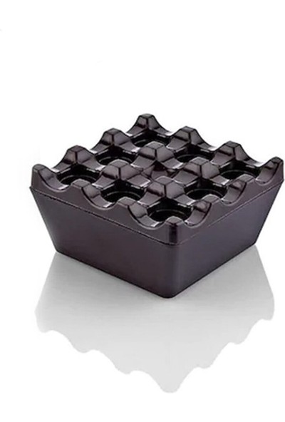 Siyah Kare Izgara Kül Tablası Siyah Küllük