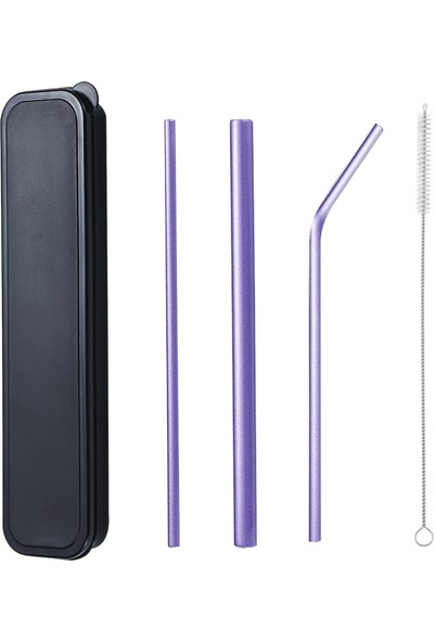 Chembo Straw Portatif Set 304 Paslanmaz Çelik Renkli Metal Içme Pipetli Temizleme Fırçalı Set (Yurt Dışından) Chembo Straw Portatif Set 304 Paslanmaz Çelik Renkli Metal Içme Pipetli Temizleme Fırçalı Set (Yurt Dışından)